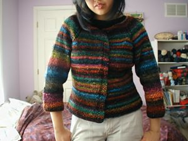 Ravelry: Top-Down Raglan Cardigan pattern by Laura Chau