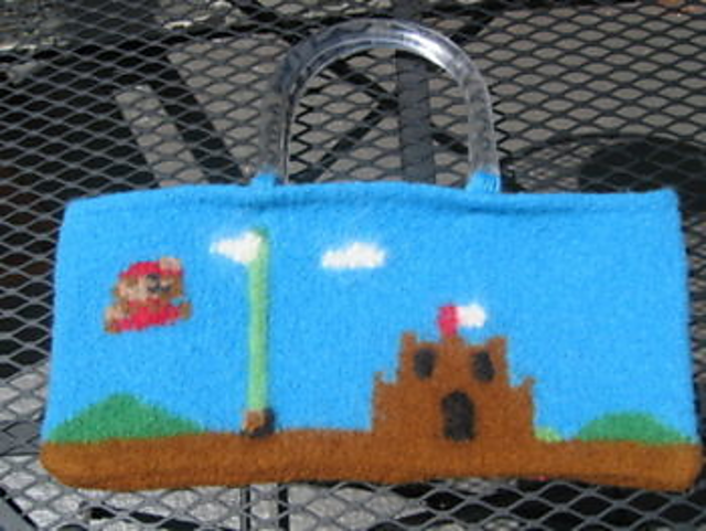 Ravelry: Super Mario Felted Bag pattern by E.B.