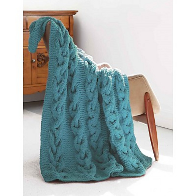 Ravelry: Cable Afghan pattern by Yarnspirations Design Studio