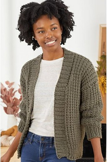 Ravelry: Textured Cardigan pattern by Premier Yarns Design Team