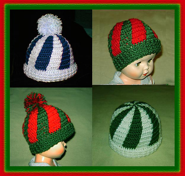Ravelry: Christmas Pinwheel/Peppermint Candy Hat with Pompom pattern by ...