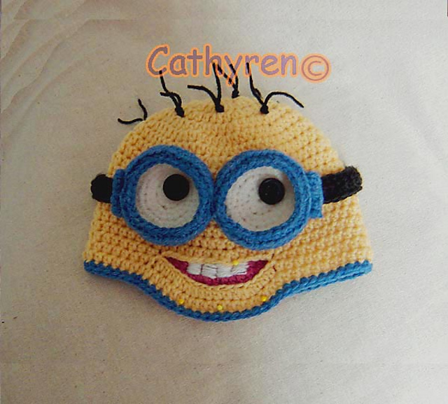 Ravelry: Despicable Me Minions Hat/Beanie with Removable Goggles ...