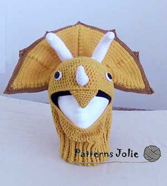Ravelry: Triceratops Mask Hat pattern by Cathy Ren