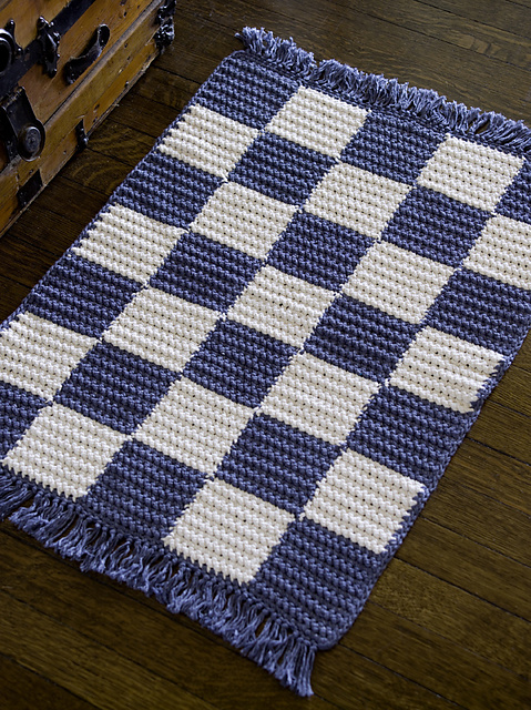 Ravelry: Checkerboard Rug pattern by Red Heart Design Team