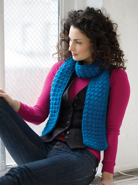Ravelry: Puff Stitch Scarf pattern by Red Heart Design Team