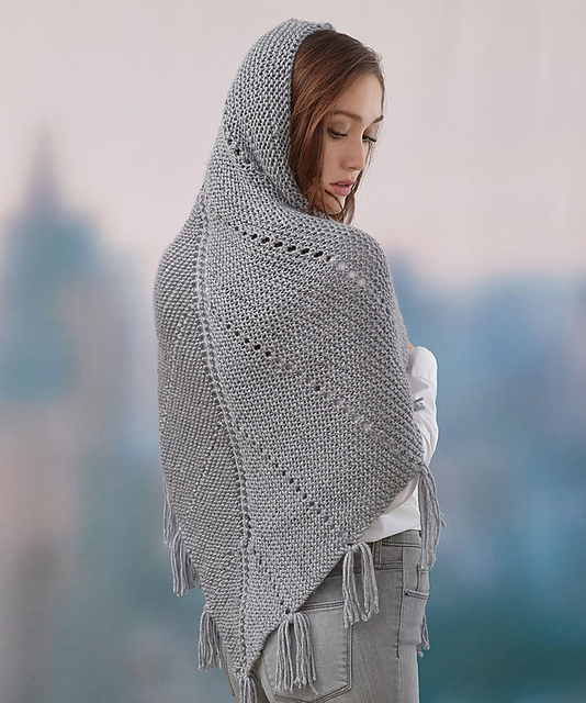 Ravelry: Hoodie Shawl pattern by e kate archer