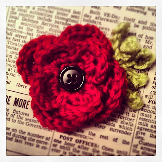 Ravelry: Remembrance Poppy Brooch pattern by Care Campbell