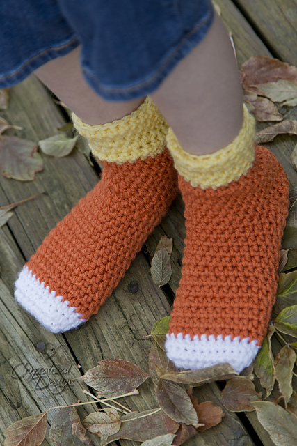 Ravelry: Candy Corn Socks Child Sizes pattern by Crystalized Designs