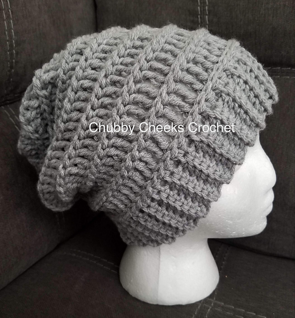 Ravelry: Slouchy Beanie pattern by Chubby Cheeks Crochet