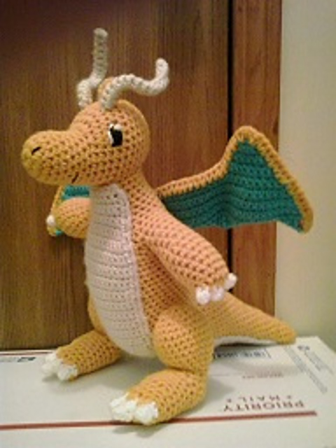 Ravelry: #149 Dragonite (Pokemon) pattern by Christjan Bee