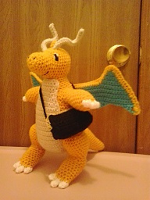 Ravelry: #149 Messenger Dragonite (Pokemon) pattern by Christjan Bee