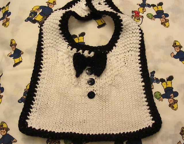 Ravelry: Baby Tuxedo Bib pattern by Ceecees Stringer