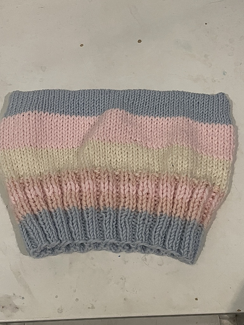 Ravelry: Trans Flag Pussy Hat pattern by Carson Gleberman