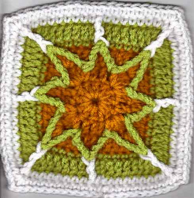 Ravelry: Front Post Ripple Square pattern by Amelia Beebe