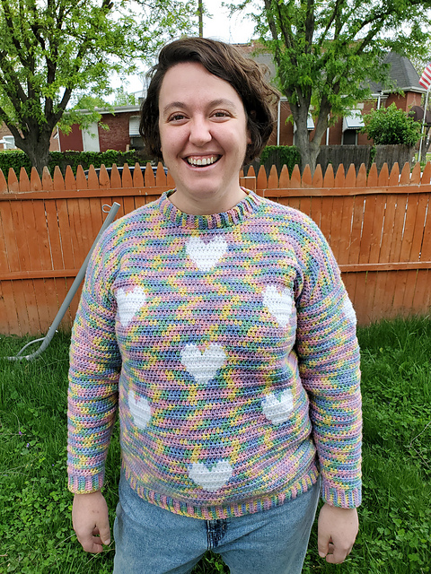 Ravelry: Hearts Amiss Pullover pattern by Sunfish Crochet