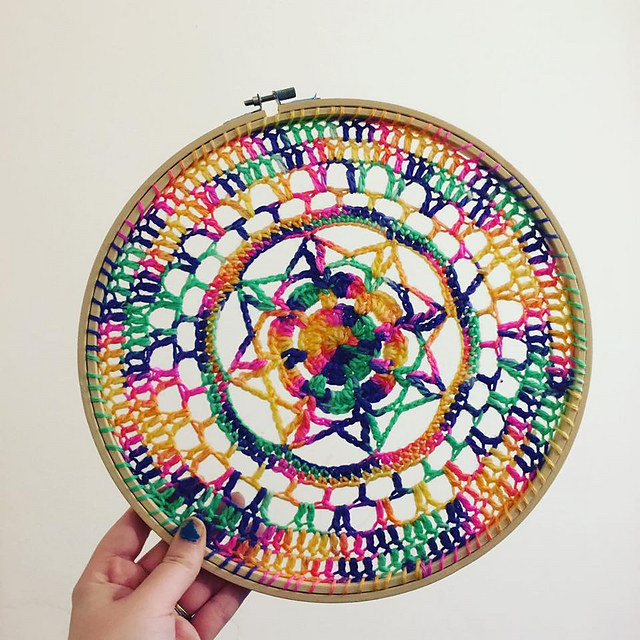 Ravelry: 12" Dreamcatcher Mandala Hoop pattern by Knot Typical