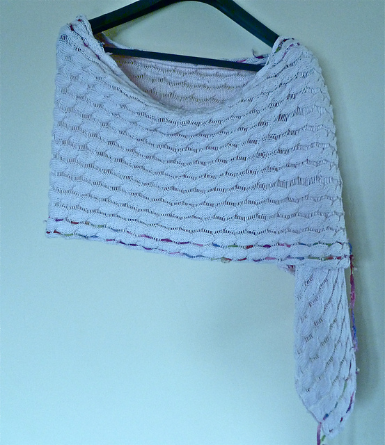 Ravelry: Drop stitch Cable Shawl pattern by Chialee Yeh