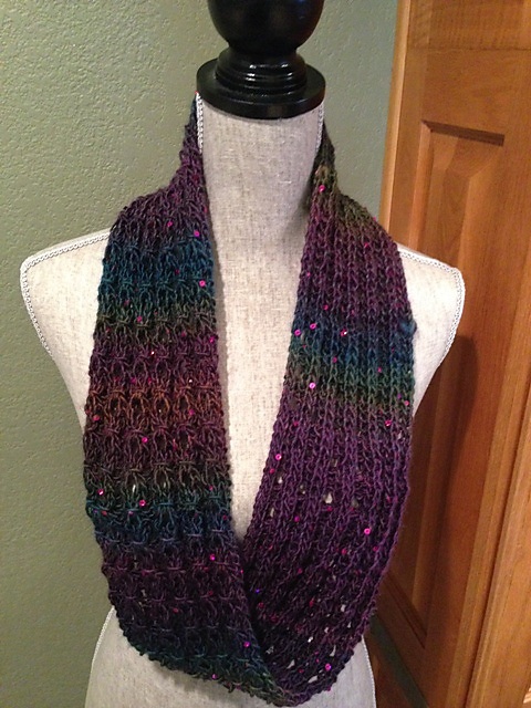 Ravelry: Mock Cable Rib Stitch Infinity Scarf pattern by Louis Chicquette