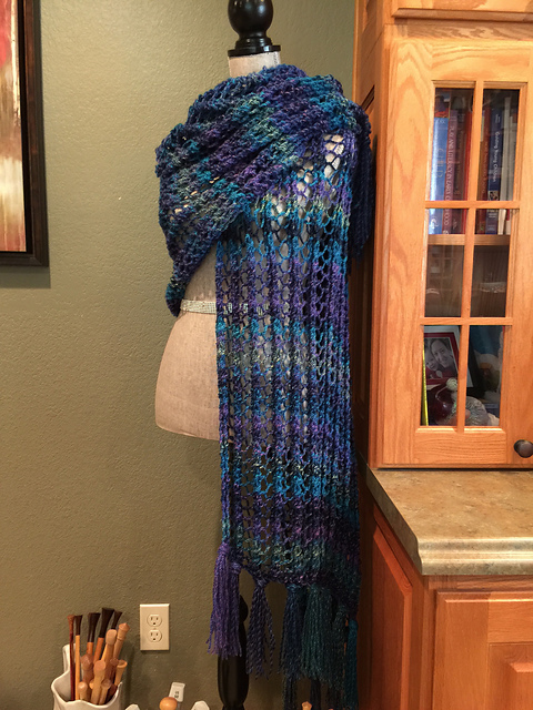 Ravelry: Easy Lace Stitch Prayer Shawl pattern by Louis Chicquette
