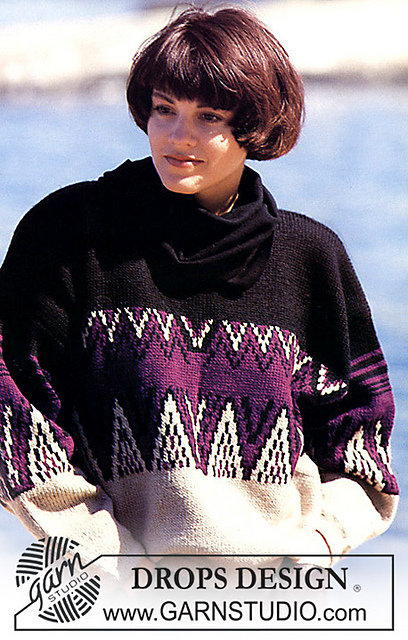 Ravelry: 8-16 Jumper with triangle pattern pattern by DROPS design