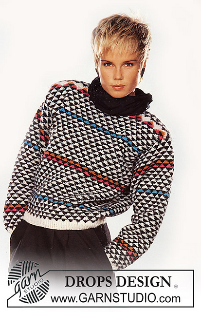 Ravelry: 4-2 Jumper with triangle pattern pattern by DROPS design