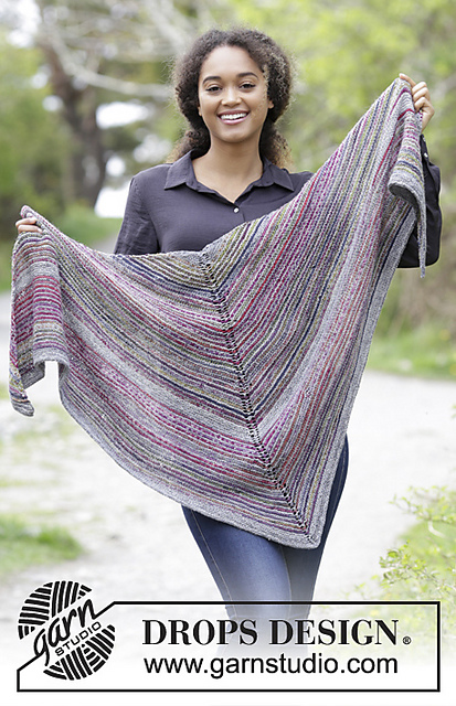 Ravelry: 179-22 a Autumn Joy Shawl pattern by DROPS design