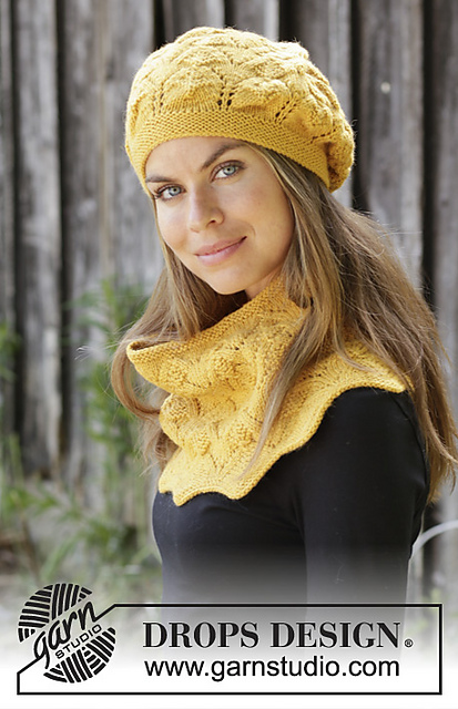 Ravelry: 192-16 b Golden Leaves Neck Warmer pattern by DROPS design