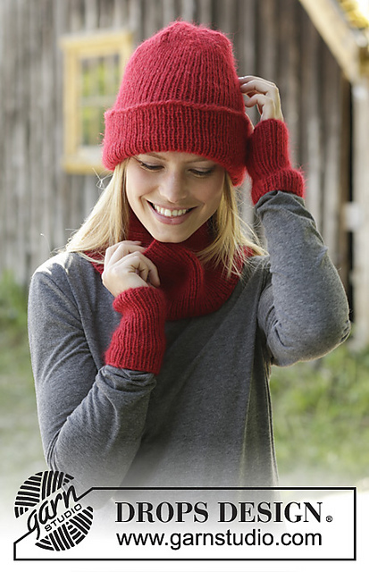 Ravelry: 192-45 a Crimson Crush Hat pattern by DROPS design
