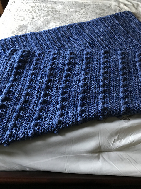 Ravelry: Popcorn Stitch Square Afghan pattern by Christy M Makes