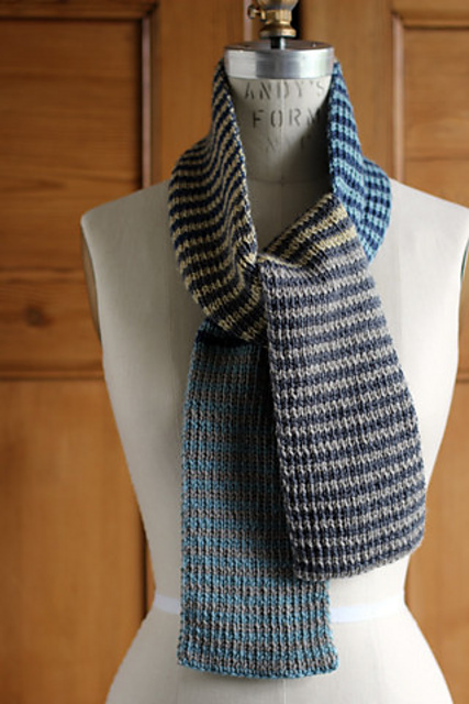 Ravelry: One by One, Two by Two Scarf pattern by Churchmouse Yarns and Teas