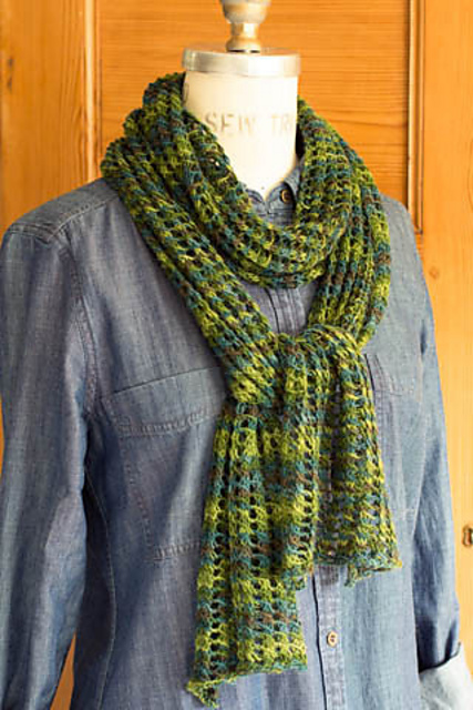 Ravelry: Trellis Lace Scarf pattern by Churchmouse Yarns and Teas