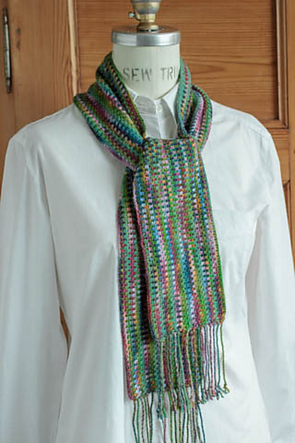 Ravelry: Crocheted 'Linen Stitch' Scarf pattern by Churchmouse Yarns ...