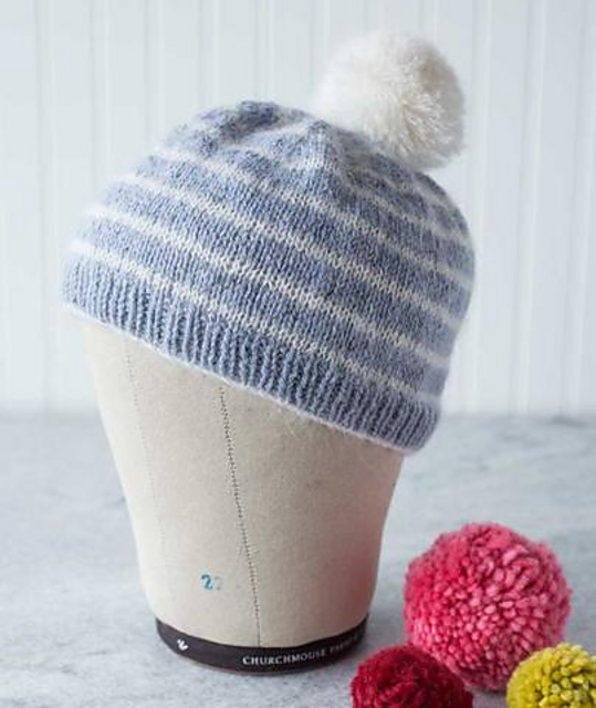 Ravelry: Striped Tweed & Mohair Cap pattern by Churchmouse Yarns and Teas