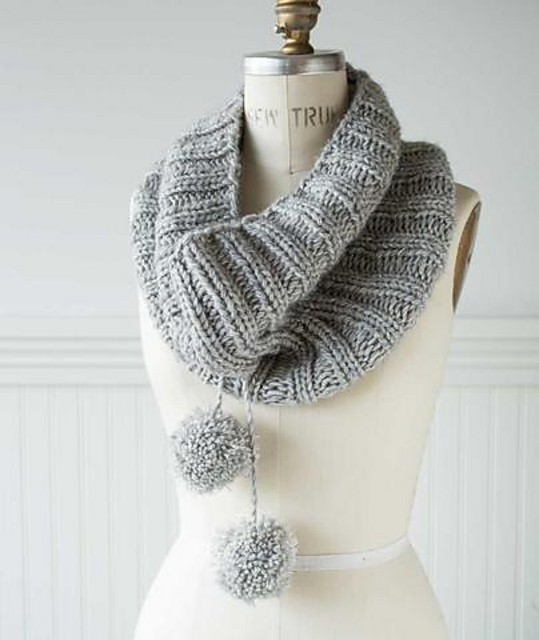 Ravelry: Pom-Pom Sparkle Cowl pattern by Churchmouse Yarns and Teas