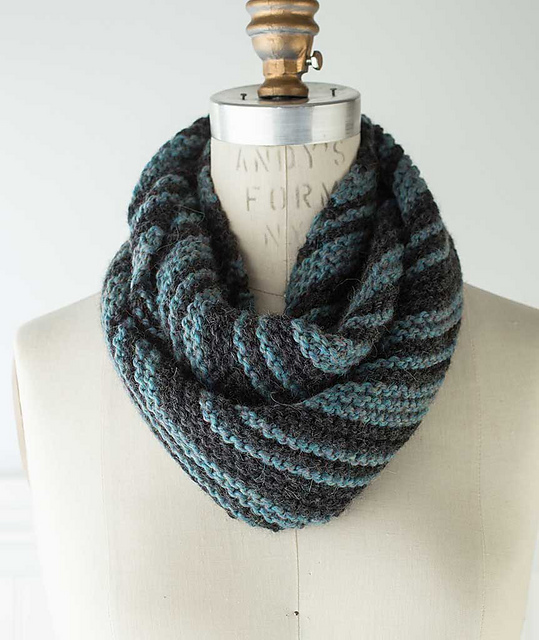 Ravelry: Diagonal Striped Garter Stitch Loop pattern by Churchmouse ...