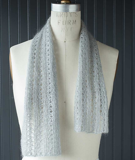 Ravelry: Lacy Ribbed Scarf pattern by Churchmouse Yarns and Teas