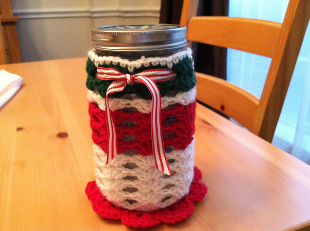 Ravelry: Jar Cover and Coaster pattern by Susan Pinner