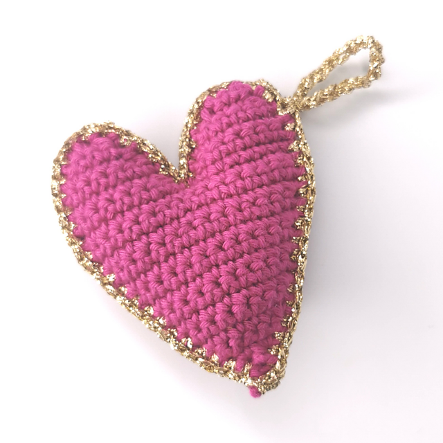 Ravelry: Love Heart Christmas Ornament pattern by Cilla Richards