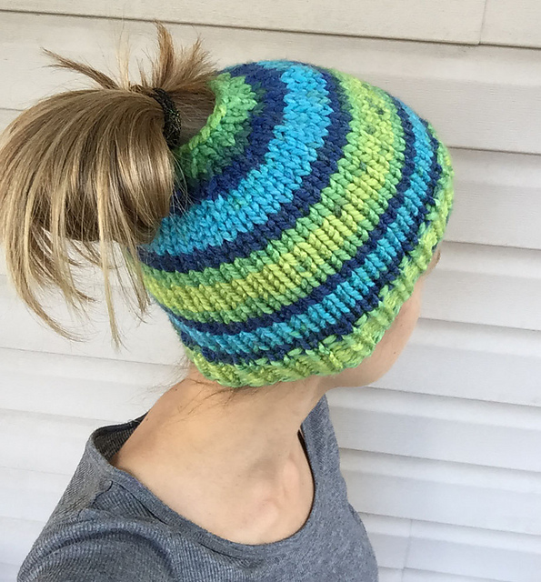 Ravelry: Abbey Knitted Bun Beanie pattern by Cindy Williams