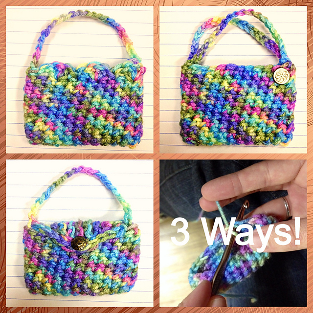 Ravelry: 18" Doll Purse 3 Ways pattern by Chelsea Radley