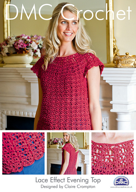 Ravelry: Lace Effect Evening Top pattern by DMC Creative World UK