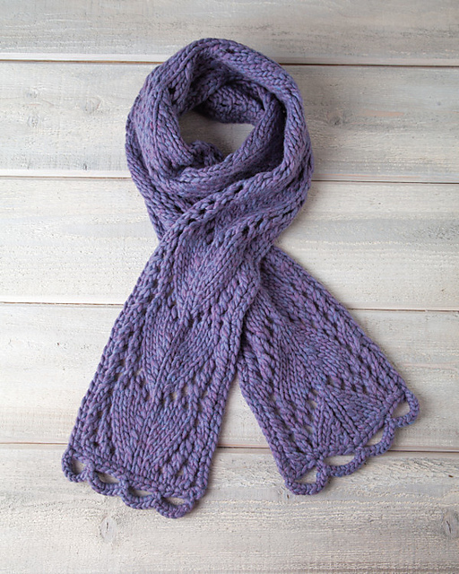 Ravelry: Arrowhead Lace Scarf pattern by Caroline Brooke