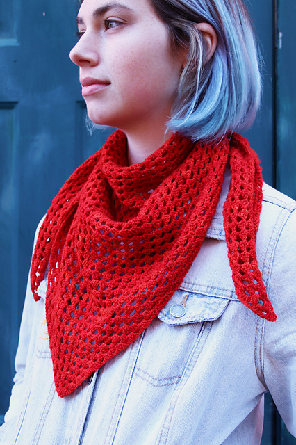 Ravelry: Half Granny Square Shawl pattern by Cleo Malone