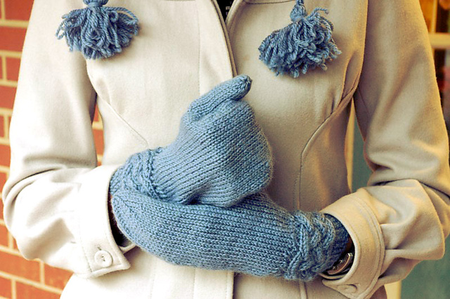 Ravelry: On the Edge Cabled Mittens pattern by Lisa Carnahan