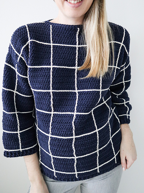 Ravelry: Checkered Sweater pattern by Emilia Johansson