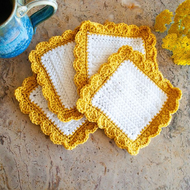 Ravelry: Sunshine Coasters pattern by Suzanne Carlson