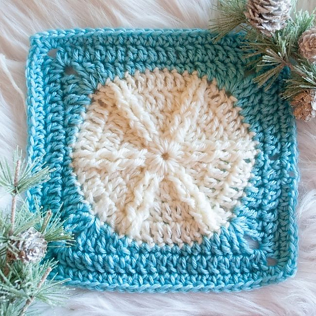 Ravelry: Textured Snowflake Square pattern by Suzanne Carlson