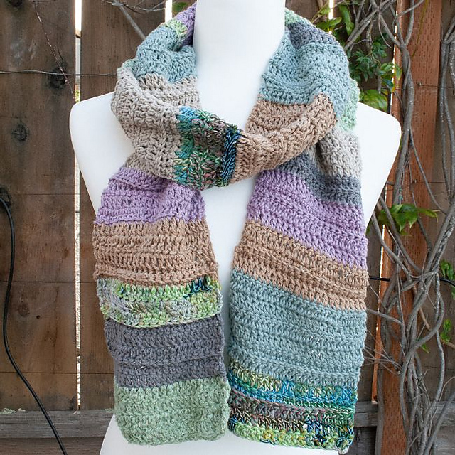Ravelry: Stash Busting Scrappy Scarf pattern by Suzanne Carlson