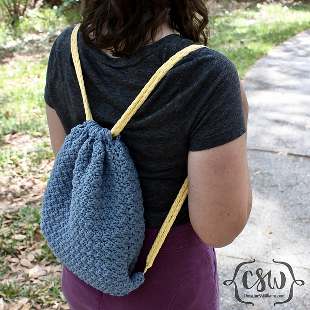 Ravelry: Summer Drawstring Backpack pattern by Christine Williams