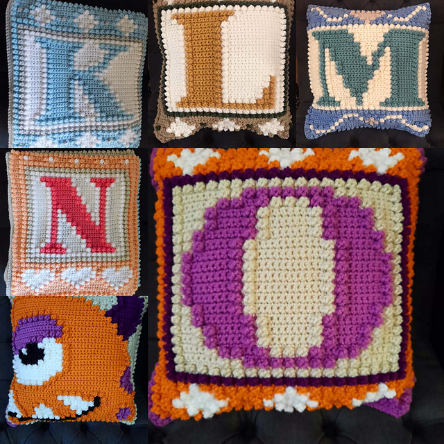 Ravelry: KLMNO pillows pattern by Jody Pyott
